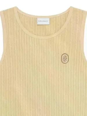 Drole De Monsieur The Mirror Cable-knit Tank Top