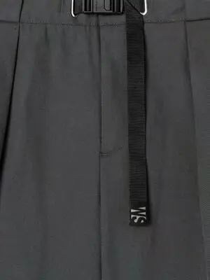 WHITE SAND Belted Pleated Trousers