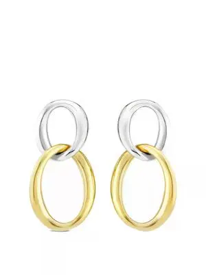 DINNY HALL Wave Double Drop Earrings - Silver
