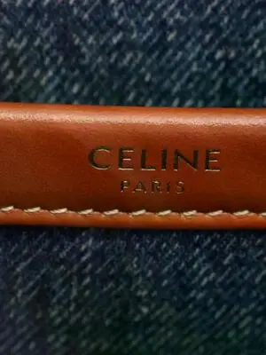 Celine 2010-2026 Small Denim Triomphe Cabas Thais Tote Satchel
