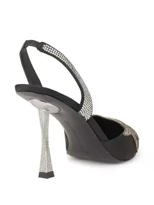 KAT MACONIE Karina Crystal-embellished Slingback Pumps