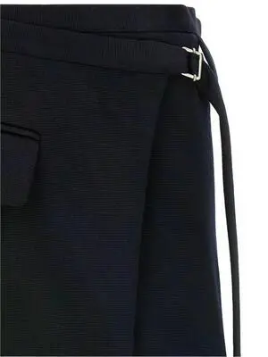 TELA Beatrix Asymmetrical Belted Midi Skirt
