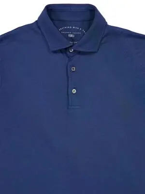 Fedeli Short-sleeve Knitted Polo Shirt