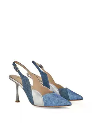KAT MACONIE Crystal-embellished Slingback Pumps