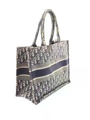 Dior 2000-2026 Medium Oblique Embroidered Canvas Book Tote Bag