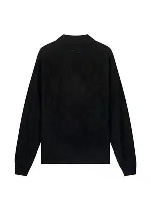 Filling Pieces Check-knit Polo Shirt