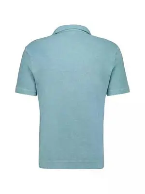 Fedeli Knitted Cotton T-shirt - Blue