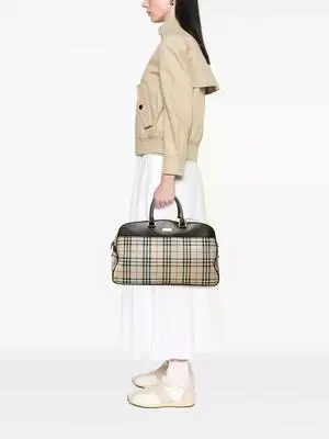 Burberry 2000-2017 House Check Canvas Boston Bag - Neutrals