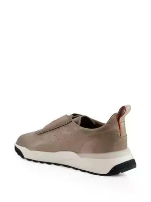 Santoni New Leas Perforated-detailing Leather Sneakers