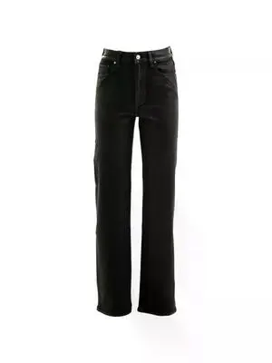 Paige Coated Straight-leg Jeans