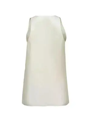 PAULA Serena V-neck Silk Tank Top - Neutrals