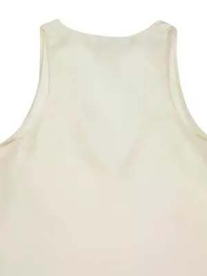 PAULA Serena V-neck Silk Tank Top - Neutrals