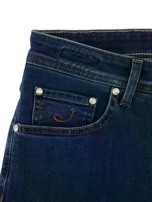JACOB COHЁN Nick Logo-patch Slim-fit Jeans - Blue