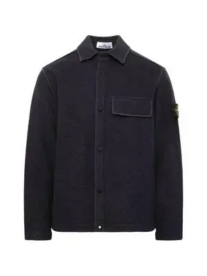 Stone Island 1200034 Micro Bouclé Overshirt - Grey