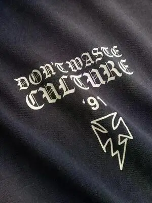 DON'T WASTE CULTURE Thunder Logo-print T-shirt