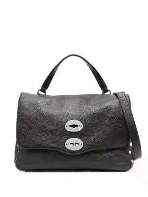 ZANELLATO Postina Pebbled Leather Tote Bag - Brown