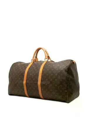 LOUIS VUITTON 1994 Monogram Keepall 60 Travel Bag - Brown