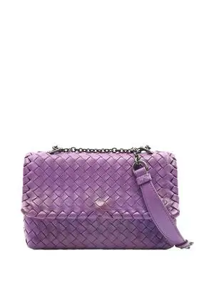 Bottega Veneta 2012-2026 Baby Nappa Intrecciato Olimpia Crossbody Bag - Purple