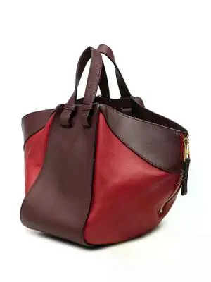 Loewe 2017 Small Bicolor Calfskin Hammock Bag Satchel - Red