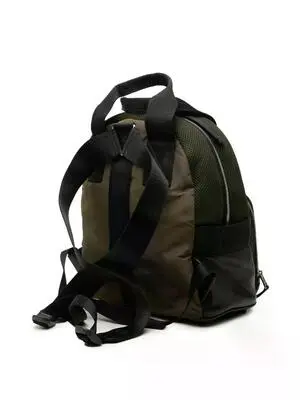 Miu Miu 2010-2026 Leather Trimmed Crystal Embellished Matelasse Nylon Backpack