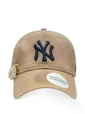 ANOTHER CHANCE Crystal-embellished Logo-embroidered Cap - Neutrals