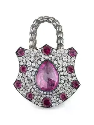 SEVAN BIÇAKÇI Pink Sapphire And Rhodolite Pendant - Silver