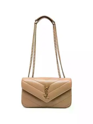 Saint Laurent Small Loulou Shoulder Bag - Neutrals