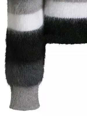 Balenciaga Logo-intarsia Striped Sweater