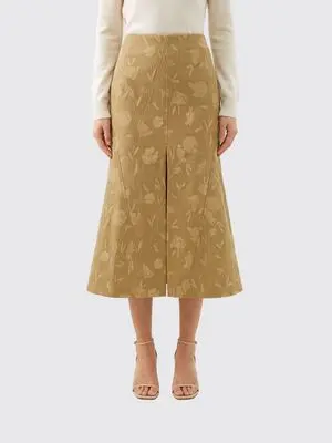 Erdem High-waisted Floral-print Slim Midi Skirt In Cotton With Back Slit