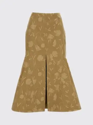 Erdem High-waisted Floral-print Slim Midi Skirt In Cotton With Back Slit