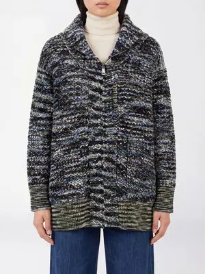 Missoni Abstract Pattern Wool Blend Cardigan With Shawl Collar