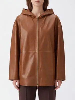 Max Mara Hooded Jacket In Smooth Lambskin - Leather