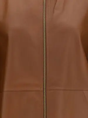 Max Mara Hooded Jacket In Smooth Lambskin