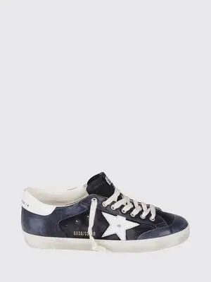 GOLDEN GOOSE Super-star Leather Sneakers With Distressed Effect And Contrast Star