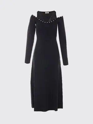 Liu Jo Sheath Midi Dress In Viscose Blend With Cut-out Details And Studs