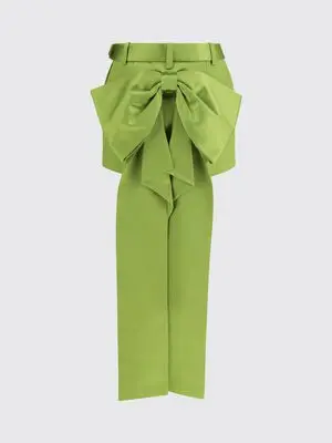 SELF-PORTRAIT Asymmetrical Crêpe Mini Skirt With Decorative Waist Bow