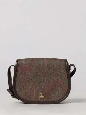 Etro Paisley Print Coated Cotton Mini Crossbody Bag - Brown