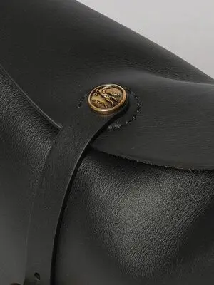 Etro Smooth Calfskin Crossbody Bag With Rounded Shape - Black