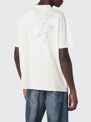 Our Legacy Abstract Print Organic Cotton T-shirt With Dropped Shoulders - Ivory