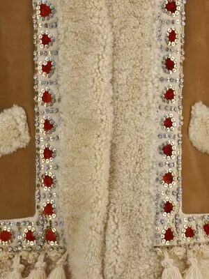 Valentino Garavani Embroidered Lambskin Fur Vest With Tassels