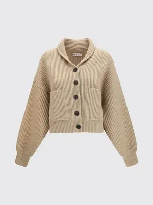 Tory Burch Shawl-collar Pure Wool Cardigan With Patch Pockets