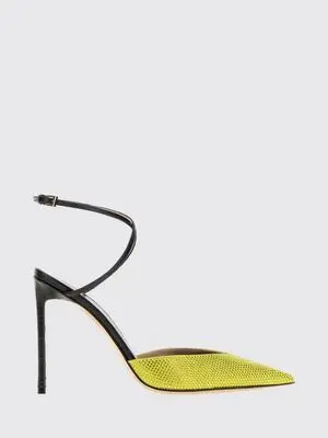 TOM FORD Satin Pumps With Crystals And High Stiletto Heel - Yellow