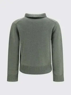 Extreme Cashmere 100% Cashmere Crew-neck Sweater With Ribbed Trims - Green