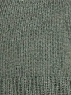 Extreme Cashmere 100% Cashmere Crew-neck Sweater With Ribbed Trims - Green
