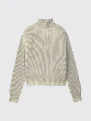 Camper Ribbed Wool Blend Half-zip High Neck Sweater