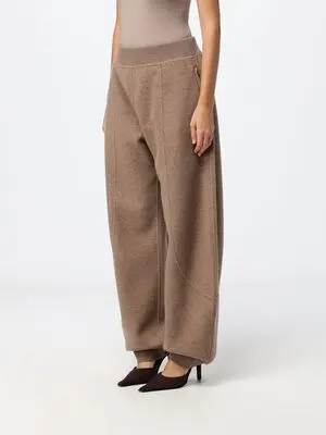 Max Mara Wide-leg Knit Pants In Wool And Cashmere