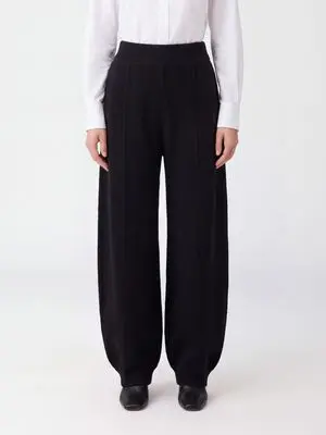 Max Mara Wide-leg Knit Pants In Wool And Cashmere - Grey