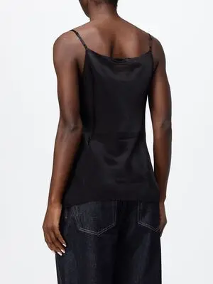 Acne Studios Satin Evening Top With Draped Neckline And Thin Straps