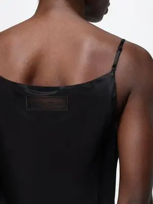 Acne Studios Satin Evening Top With Draped Neckline And Thin Straps