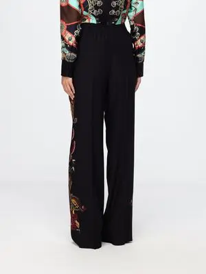 Etro High-waisted Paisley Print Silk Palazzo Trousers